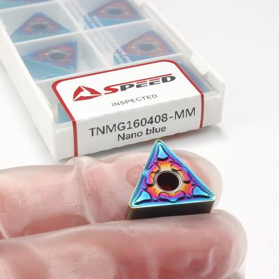 China TNMG160404 TNMG160408 Nano Blue Coated Carbide Turning Inserts For Hard Steel for sale
