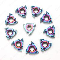 China Carbide Threading Inserts 11IR 16IR 22IR Thread Cutter For Alu DLC Coating Nano Blue for sale