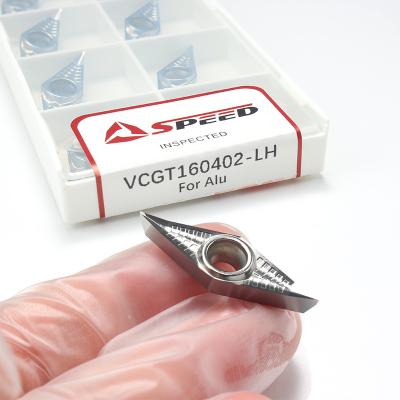 China Polished Tungsten Carbide Aluminum CNC Inserts VCGT160402 for sale