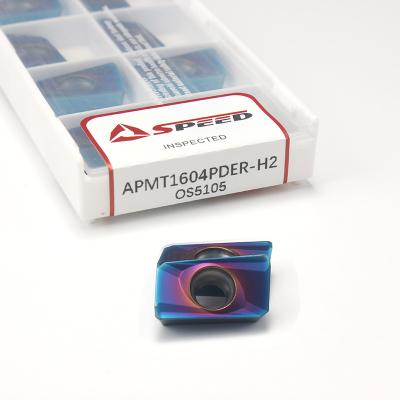 China Speed APMT1604PDER Blue PVD/CVD Carbide Milling Insert For Stainless Steel for sale