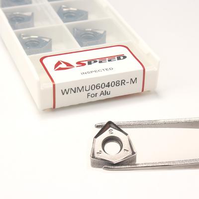 China Speed Precision WNMU060408 Tungsten Carbide Inserts For Aluminum With Polished/DLC Coating for sale