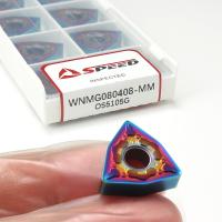 China Speed CVD PVD Nano Blue Coated Carbide Turning Insert with Sharp WNMG080404/08/12 Corner Radius for sale