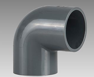 China PVC 90 Degree Bend Pipe Fitting 45C Chemical Resistant Industrial Elbow for sale