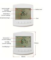 China 4G large LCD display blacklight alarm humidity and temperature sensor wireless for sale
