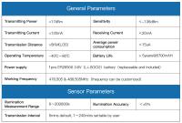 China Long-distance wireless transmission temperature monitoring lora wireless light sensor for sale