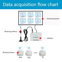 China Wireless transmission data remote monitoring wireless light sensor for flower breeding for sale