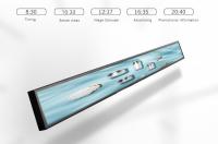China Customized 27inch Stretched Bar LCD Digital Signage FHD Animation Text Elevator Airport Subway Shopping Mall Retail Store for sale