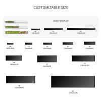 China MJK LCD Stretched Bar Type Digital Signage Ad Player Shelf Screen Shop LCD Advertising Display WiFi Network for sale