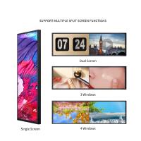 China MJK LCD Stretched Bar Type Digital Signage Ad Player Shelf Screen Shop LCD Advertising Display WiFi Network for sale