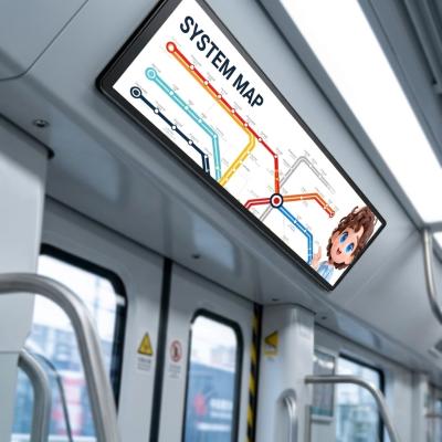 China 21 Inch Ultra-wide Bar LCD Screen Monitor for Bus Passenger Information System and Public Transport Signage for sale