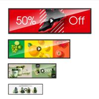 China 24 Inch High Brightness Stretched LCD Display for Shelf Edge Digital Signage and Retail Shelf Advertising for sale