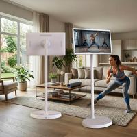 China 24 Inch Movable Smart Screen with Stand Android 13 2K UHD Rotating Touch Monitor Battery Powered Portable Display for Home for sale