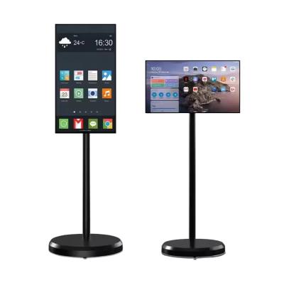China 32 Inch Smart Screen Android 12 Touch Monitor Moveable Live Streaming Display 6+128GB Octa-Core Rollable TV for sale