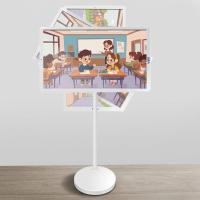 China 32 Inch Movable Smart Monitor Rollable Touch Screen TV Battery Powered Portable Stand Display Kiosk Factory for sale