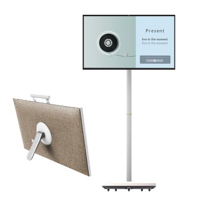 China 27 Inch 1080p Floor Standing Smart TV Wireless Portable Monitor Screen Digital Signage and Displays for sale