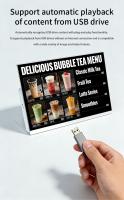 China MJK 23.8 Inch Indoor Semi-Outdoor Cafe Android LCD Desktop Digital Poster Menu Board Built-In CMS for Restaurant Milk Tea Stores for sale