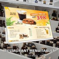 China 23.8 Inch Restaurant Indoor/Outdoor Elevator Desktop Table Stand Small Screen Android Digital Menu Video Wall Advertising Panel for sale