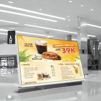 China 23.8 Inch Restaurant Indoor/Outdoor Elevator Desktop Table Stand Small Screen Android Digital Menu Video Wall Advertising Panel for sale