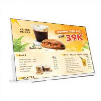 China 23.8 Inch Restaurant Indoor/Outdoor Elevator Desktop Table Stand Small Screen Android Digital Menu Video Wall Advertising Panel for sale