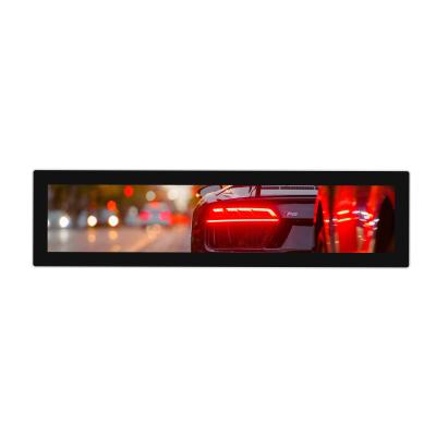 China Customized Size Smart LCD Stretch Bar Digital Signage Monitor LCD Display Screen for Bus and Subway for sale