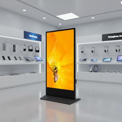 China 43/55/65 Inch Interactive Touch Screen Animation Floor Standing Digital Signage Indoor Advertising Elevator Retail Shopping Mall for sale