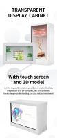 China MJK MJK-133 13.3 Inch Transparent Display Cabinet Android 6.0 Half Display Racks Indoor Advertising Equipment Stretched Bar LCD for sale