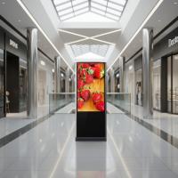 China 65 Inch Ultra-slim Vertical Advertising Machine Floor Standing LCD Display Android WiFi Digital Poster for sale