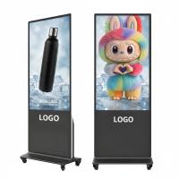 China 65-Inch Die-Cast Aluminum Mobile Digital Signage | Portable Commercial Display for Retail & Trade Shows for sale