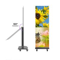 China P2.5 Foldable LED Poster Screen Portable Advertising Player Mobile Smart Digital Signage Display for Exhibition OEM for sale