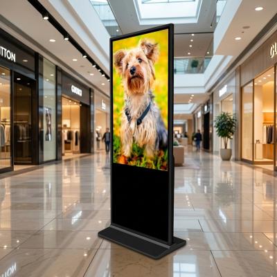 China 65 Inch Interactive IPS Kiosk Touch Screen Floor Standing Advertising Screen with SDK for Elevator Wayfinding for sale