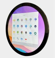 China MJK 23.6 Inch 1280*1280 Touch LCD Display Android OS Based Circular Display Digital Signage for Shop Promotion Animation for sale