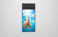 China 49 Inch Ultra-Thin Double-Sided Transparent Digital Signage Poster Animation for Elevator Subway Shopping Malls Retail Stores for sale