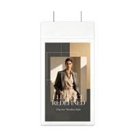 China Ceiling Mount Double Sided Advertising Display RK3288 Android Digital Signage Sunlight Readable Hanging Window Screen for sale