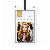 China RK3288 Android Double Sided Advertising Display 2cm Slim Hanging Digital Signage High Brightness Shop Window Screen Kiosk for sale