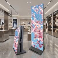 China P2.5 Foldable LED Poster Display Portable Roll Up Video Screen Free Standing Advertising Signboard Kiosk for Events OEM for sale