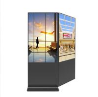 China MJK Shopping Mall Vertical Freestanding LCD Advertising Screen Double Sided Digital Signage with Wheels for sale