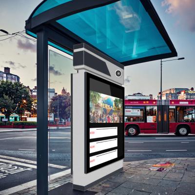 China 55 Inch Weatherproof Outdoor Digital LCD Advertising Display for Retail Stores Bus Stop Station Shelter Totem Kiosk for sale