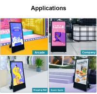 China 43 Inch Portable Waterproof Battery Digital Signage Outdoor LCD Screen 1800 Nit High Brightness Full Color Shopping Mall for sale