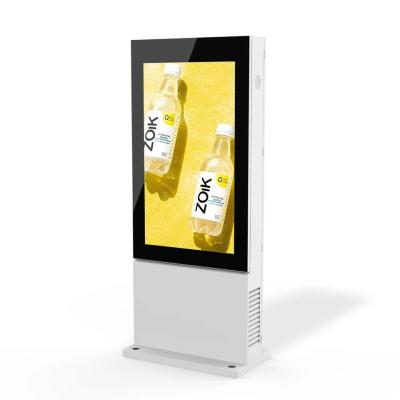 China Outdoor Waterproof 55 Inch Floor Standing Kiosk Media Player Digital Signage Advertising Totem Text Animation Graphics SDK MJK for sale