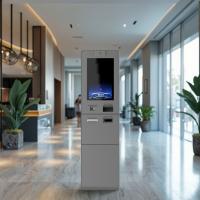 China MJK 27 Inch Touch Screen 1920x1080 Resolution Self Service Payment Kiosk Cash Deposit Machine Currency Exchange Pay Bank SDK for sale