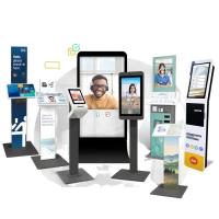 China MJK 55 Inch Interactive Kiosk Touch Display Floor Standing Video Wall Advertising Screen for Indoor Self Elevator Airport for sale