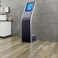 China 19/21.5 Inch Self-Service Queue Management Kiosk with Floor Standing LCD Display and Printer for Restaurants and Banks for sale