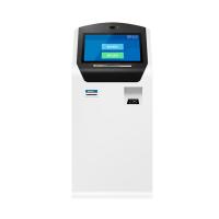 China 19/21.5 Inch Self-Service Queue Management Kiosk with Floor Standing LCD Display and Printer for Restaurants and Banks for sale