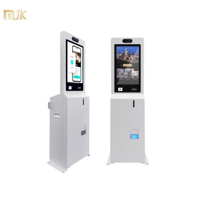 China 21.5 27 32 Inch Self Service Touch Screen Kiosk Hotel Wall Mount Order Booking Payment Card Dispenser Card Reader SDK for sale