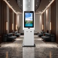 China 32 Inch Hotel Self Service Check in Kiosk with Room Card Dispenser Passport Scanner Touch Screen Check-Out Terminal OEM for sale