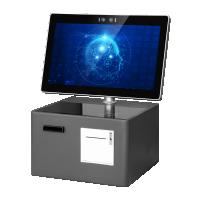 China Smart Self-Service Check-In Kiosk for Desktop Use for Hospital Hotel Airport Visitor Management-with Optional Barcode Reader for sale