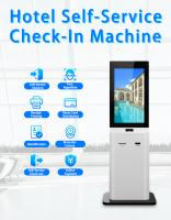 China 32-Inch Self-Service Hotel Check-in Kiosk with RFID Card Dispenser & Acceptor Featuring Camera and Printer-Payment Kiosks for sale