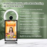 China All-In-One 15.6 Inch Interactive Screen for TikTok Facebook Live Streaming Broadcasting Portable Service Equipment for sale