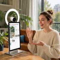 China 15.6 Inch Portable Live Streaming Monitor FHD Camera Android Wireless Smart Video Broadcast Console for E-Commerce Factory for sale