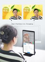 China 15.6 Inch Interactive Touch Screen Tiktok Live Streaming Screen Advertising Display for Tabletop Live Broadcast Equipment for sale